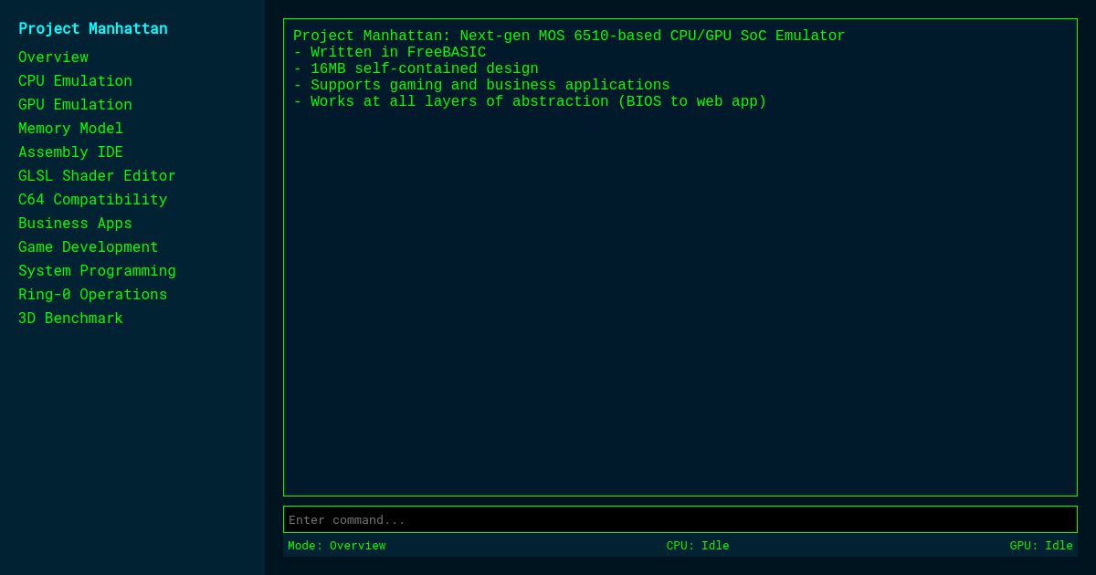Project Manhattan: Advanced SoC Emulator with 3D Benchmark Demo