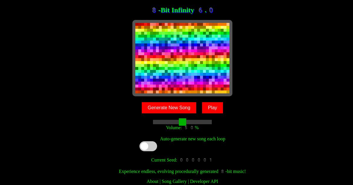 8-Bit Infinity - Endless Chiptune Generator