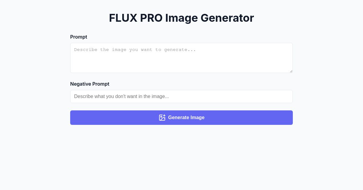 FLUX PRO Image Generator