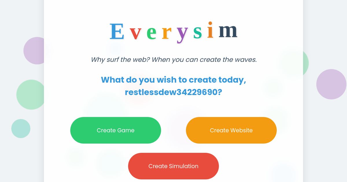 Everysim - Create Your Digital Universe