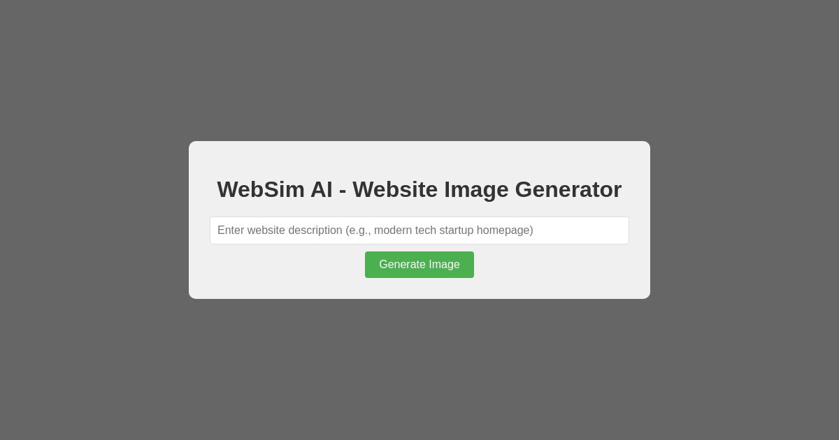 WebSim AI - Website Image Generator & Background