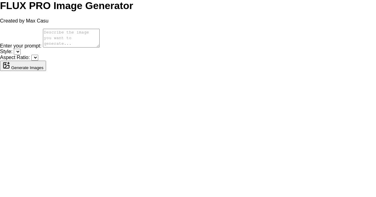FLUX PRO Image Generator