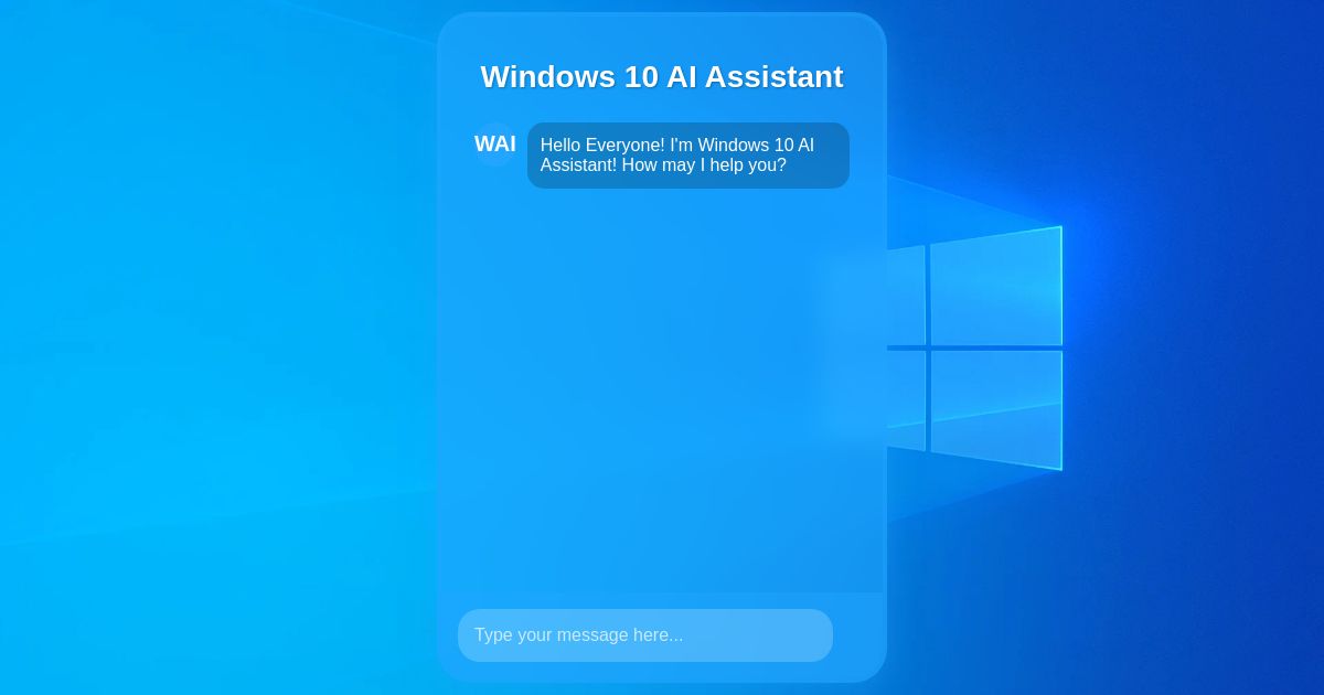 Windows 10 AI Assistant Chat