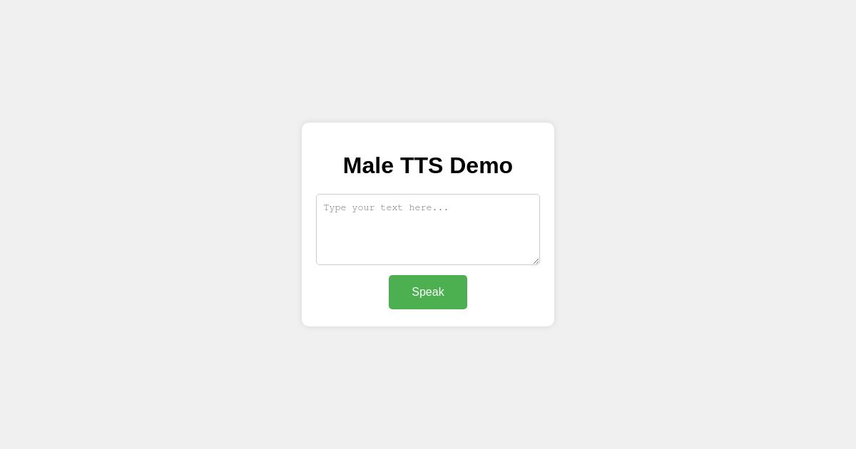 Male TTS Demo