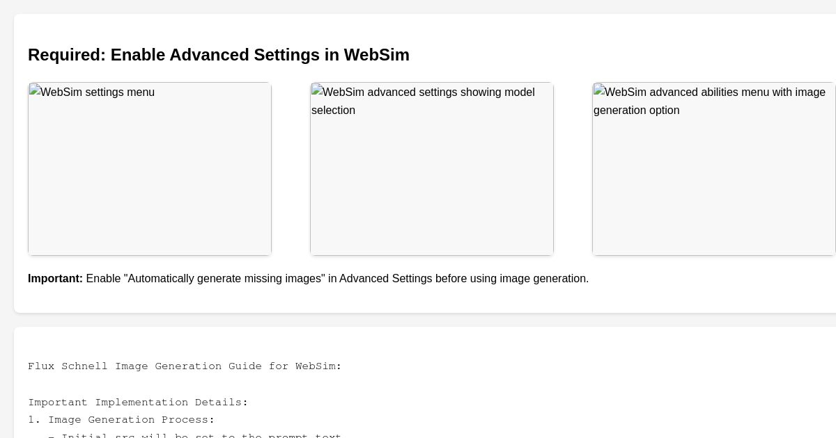 🟡 BUGGY - WebSim Flux Schnell Image Generator Guide