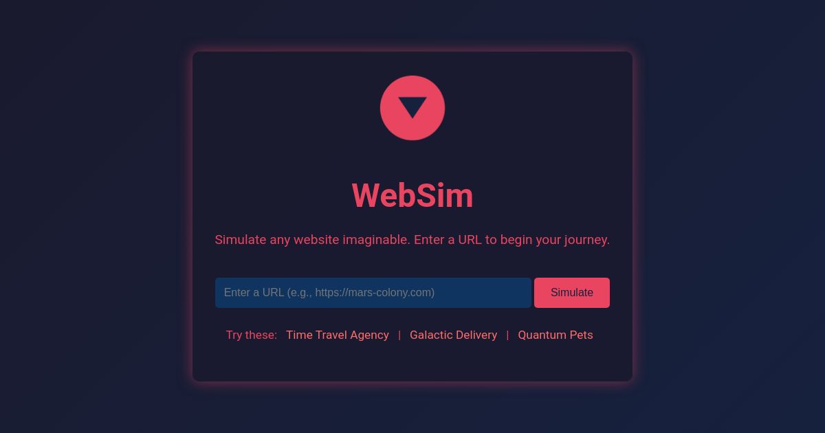 WebSim: Simulate Any Website