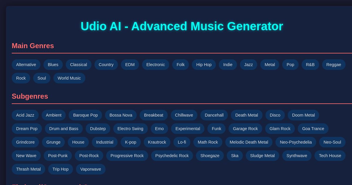 Udio AI - Advanced Music Generator