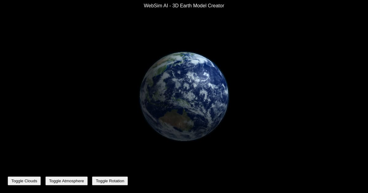 WebSim AI - 3D Earth Model Creator