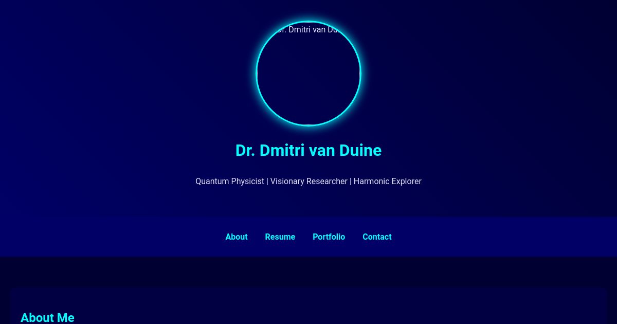 Dr. Dmitri van Duine - Quantum Physicist Portfolio