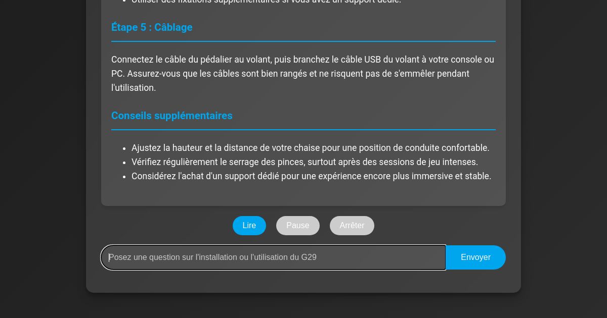 SimRacing Hub : Installation du Logitech G29 sur une Table