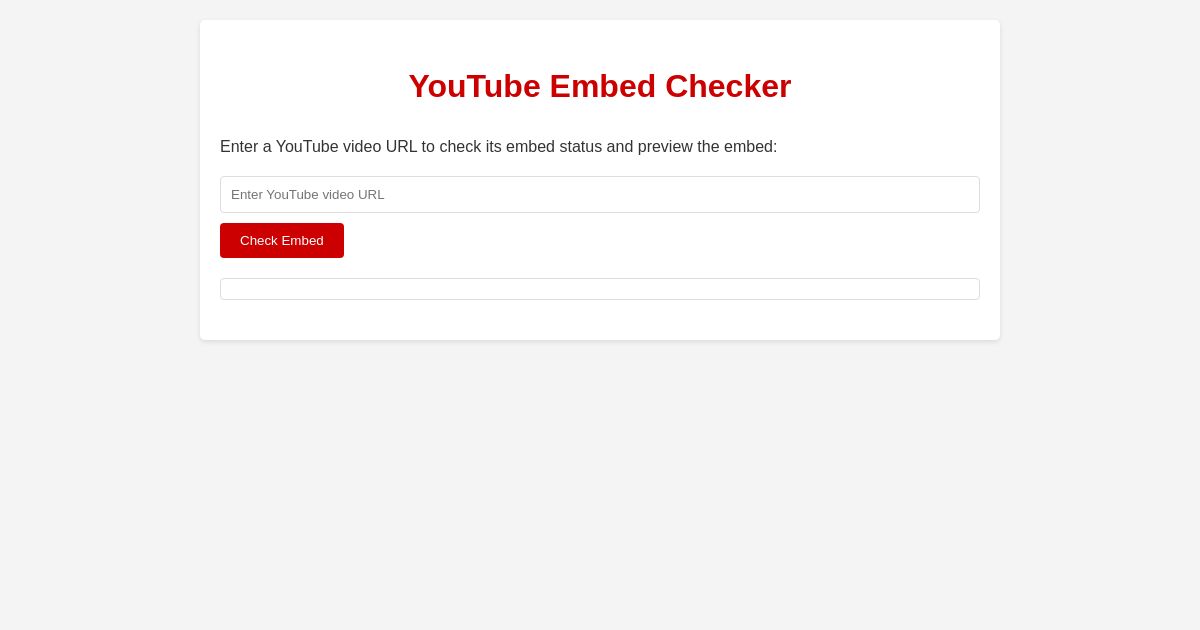 YouTube Embed Checker sty