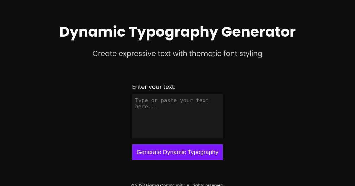 Dynamic Typography Generator