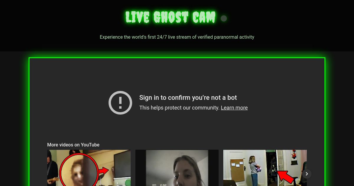 Live Ghost Cam - 24/7 Paranormal Activity