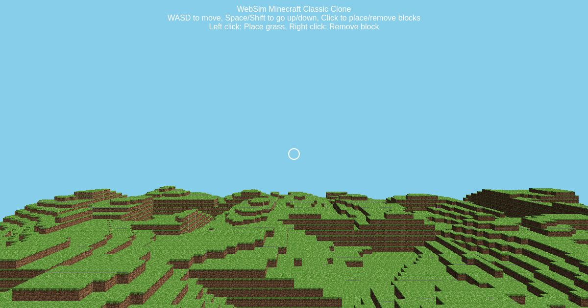 3D Minecraft Classic Clone - WebSim sc