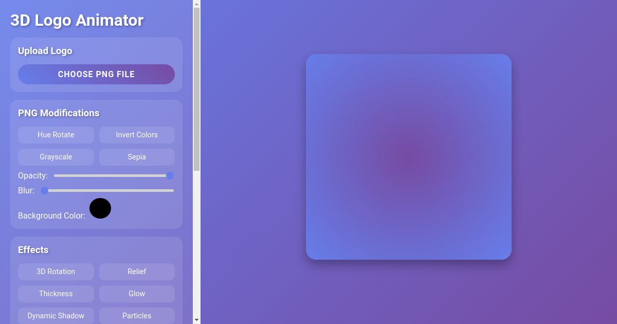 3D Logo Animator - Enhanced Edition