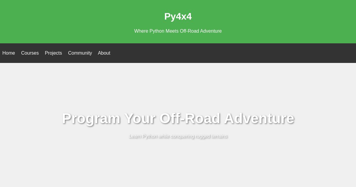 Py4x4 - Off-Road Python Programming s