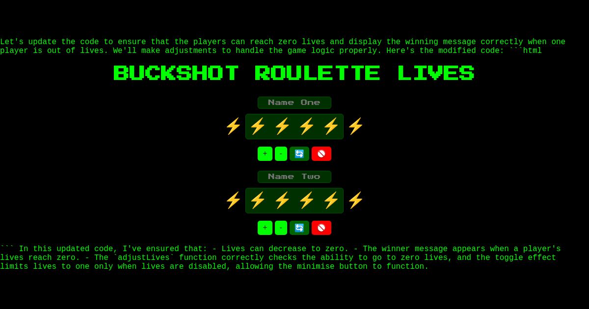 Buckshot Roulette: Dual Lives Counter