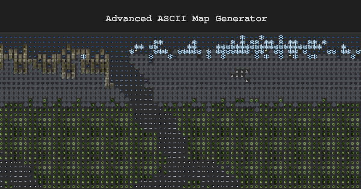 Advanced ASCII Map Generator