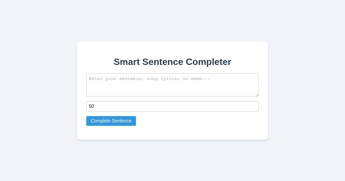 Smart Sentence Completer style