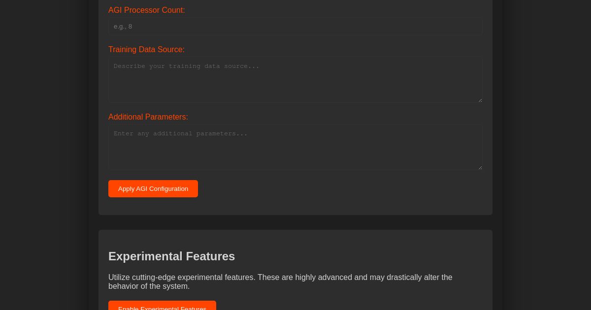 WebSim AI - Advanced Settings