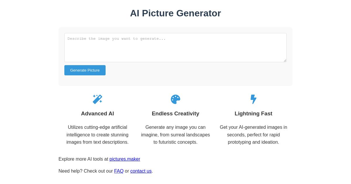 AI Picture Generator | pictures.maker