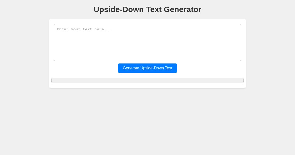 Upside-Down Text Generator | WebTools