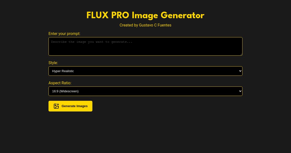 FLUX PRO Image Generator