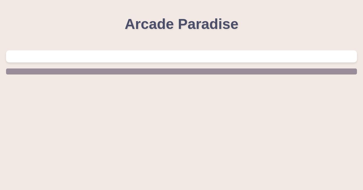 Arcade Paradise: A Collection of Classic Games