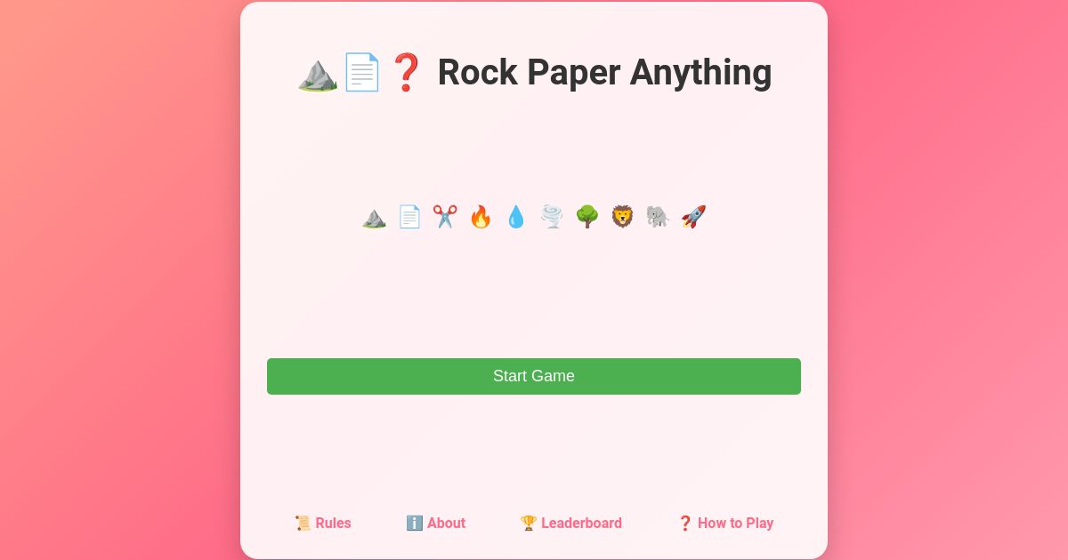 ⛰️📄 Rock Paper Anything