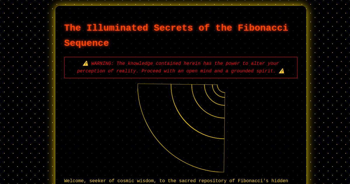 The Illuminated Secrets of the Fibonacci Sequence