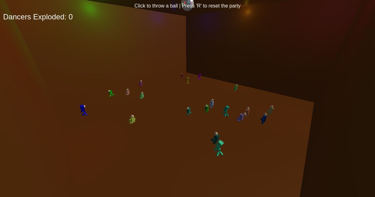 Club Physics Party - Pro Dancers with Dynamic Camera