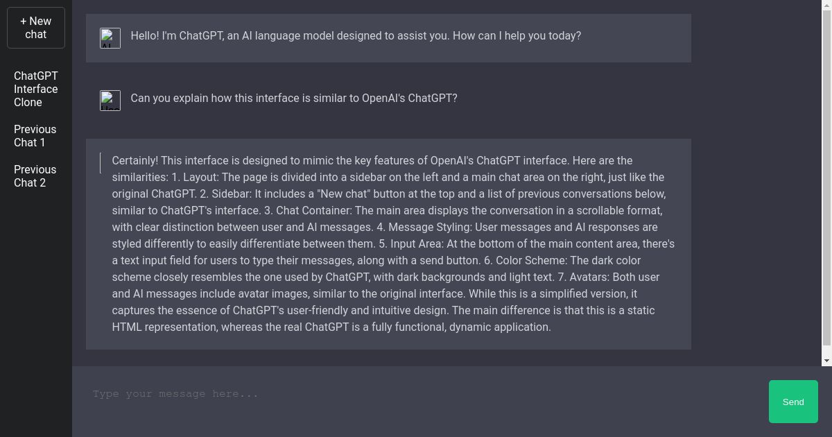 ChatGPT - Interface OpenAI