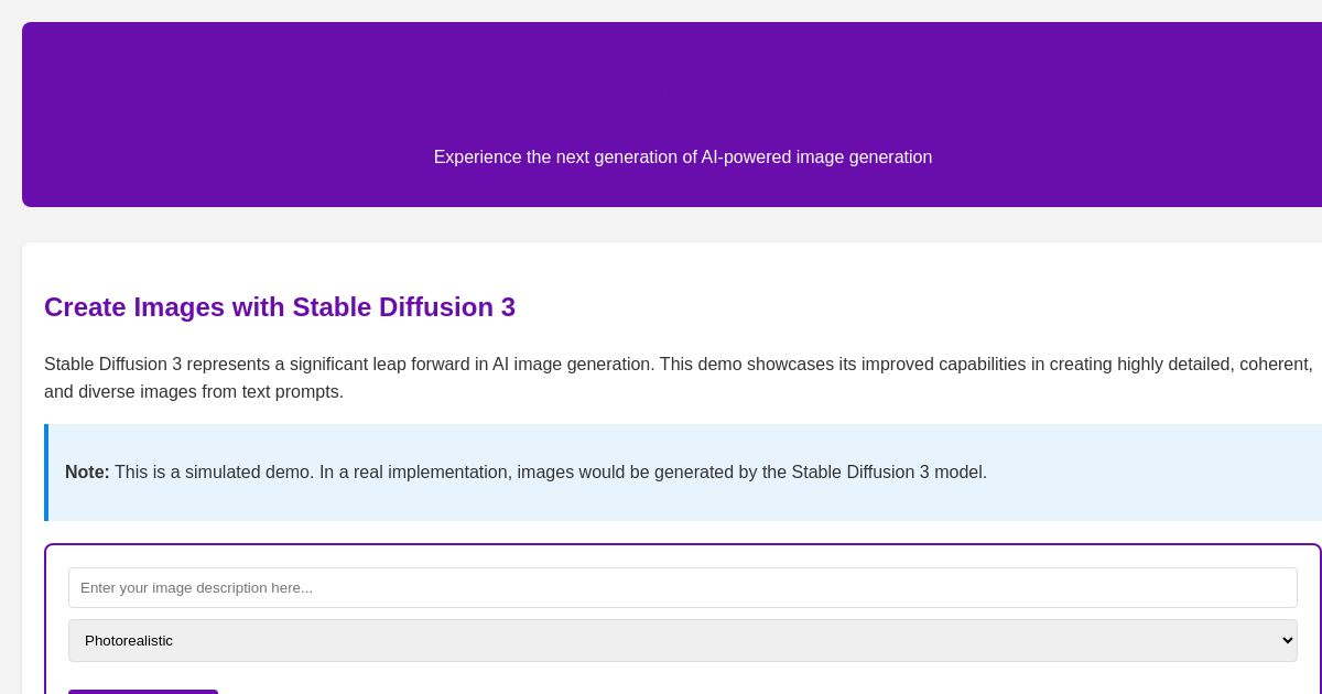 Stable Diffusion 3 Demo - Gradio st
