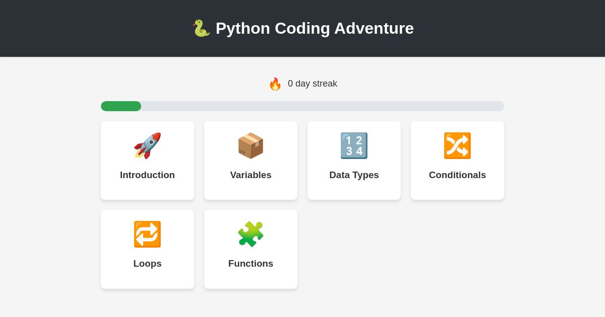 Python Coding Adventure
