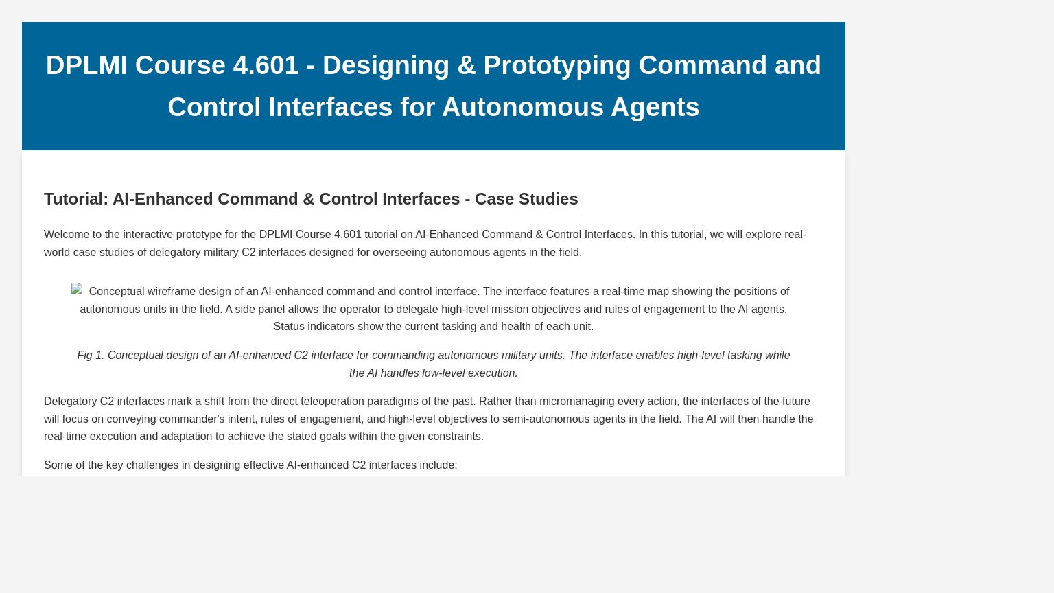 DPLMI 4.601 - Designing Command & Control Interfaces for Autonomous ...