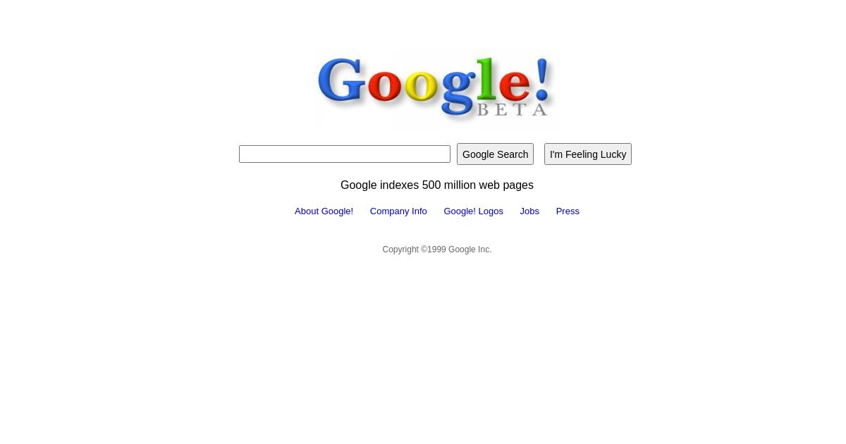 Google - 1999 Version