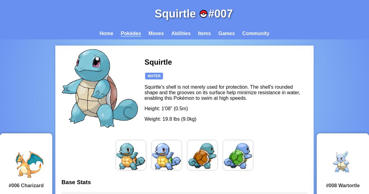 PokémonDB - Squirtle #007