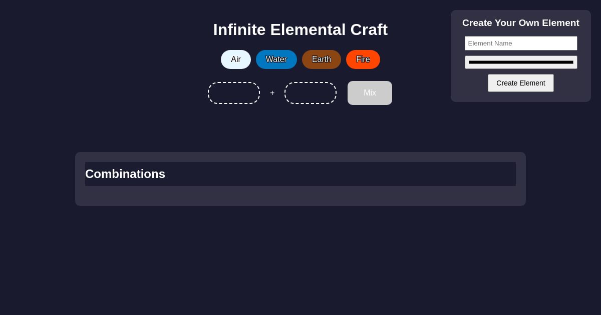 Infinite Elemental Craft