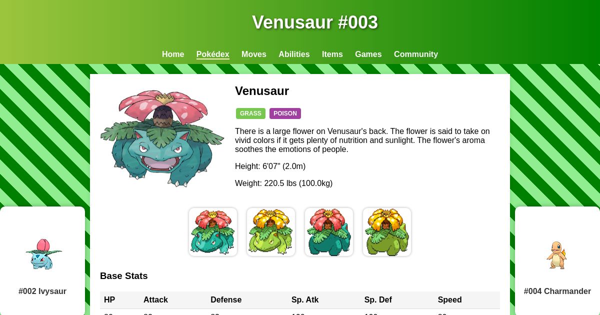 PokémonDB - Venusaur #003