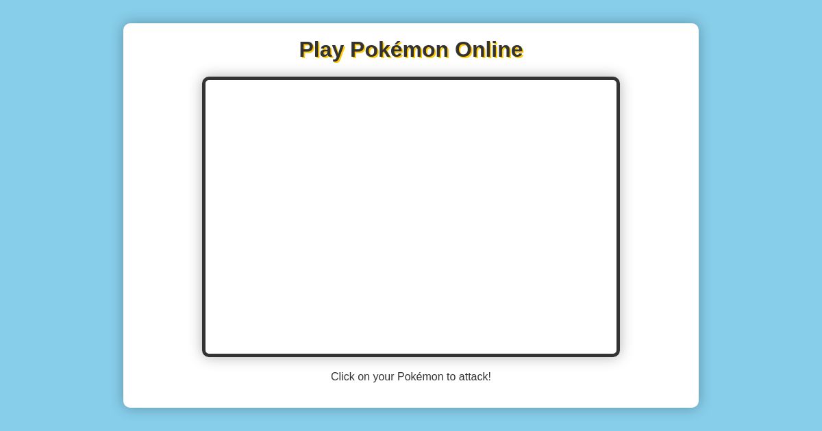 Play Pokémon Online