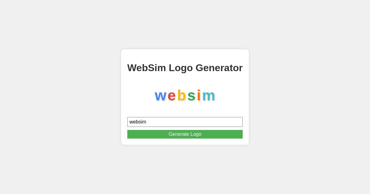 WebSim Logo Generator