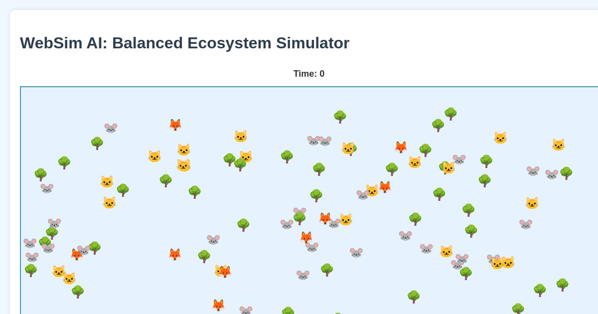 WebSim AI: Balanced Ecosystem Simulator