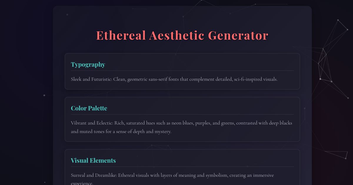 Ethereal Aesthetic Generator