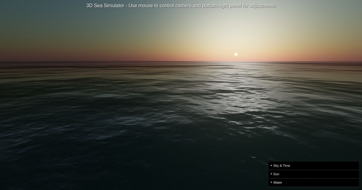 3D Sea Simulator - WebSim