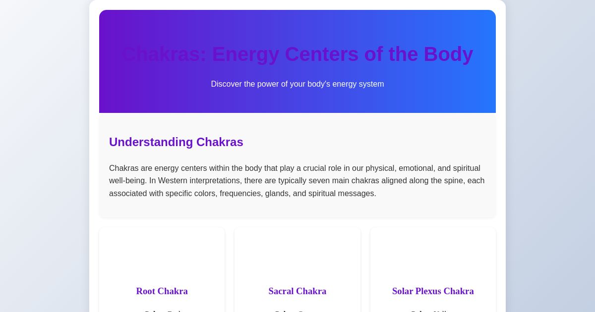 Chakras: Energy Centers of the Body - Illumination Secrets