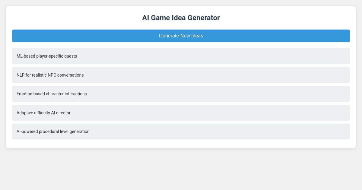 AI Game Ideas - websim.ai