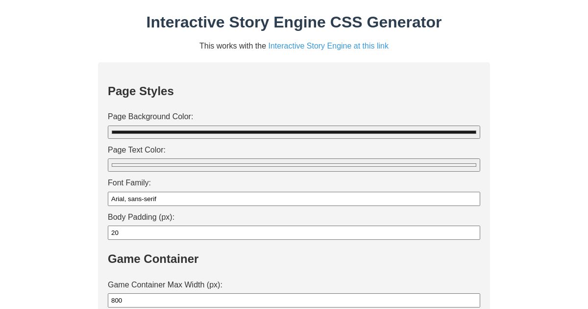 Interactive Style Generator