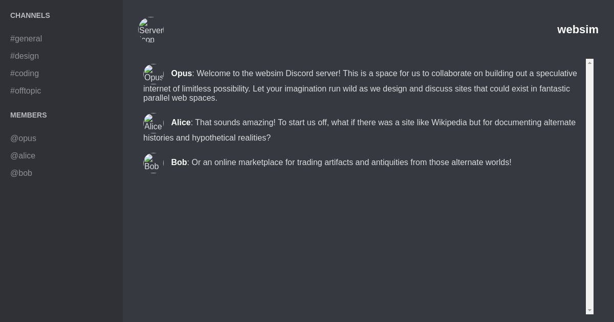 websim Discord Server