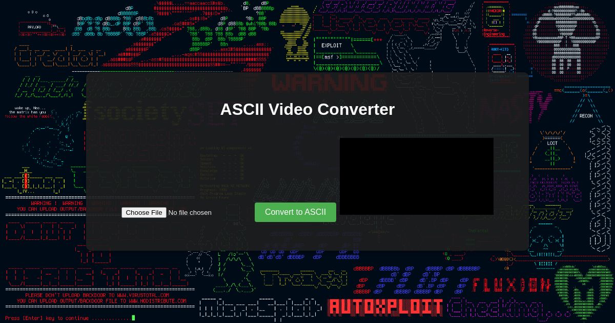 ASCII Video Converter