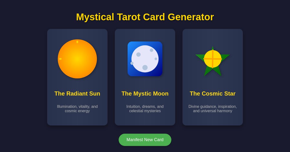 Mystical Tarot Card Generator